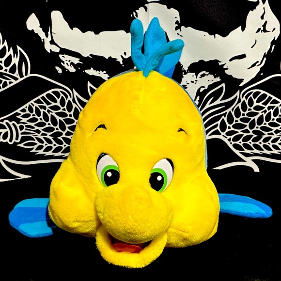 Toys | Vintage Little Mermaid Flounder Plush Yellow Fish | Poshmark